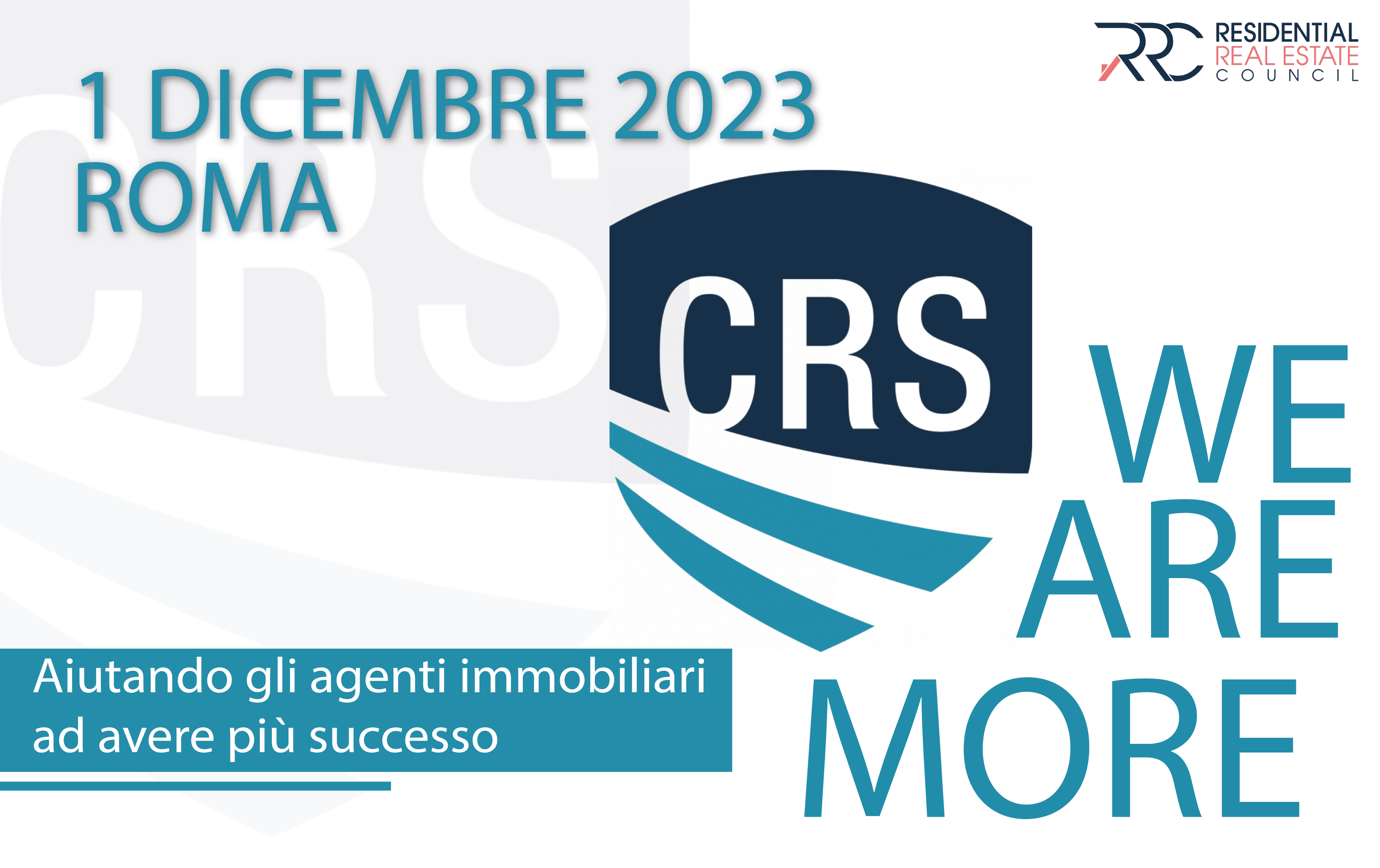 CRS We Are More - 1 dicembre a Roma